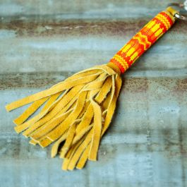 Keychain Round Beaded Large