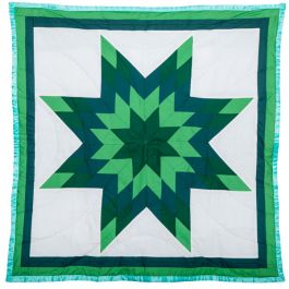 Baby Quilt- Greens, Cream